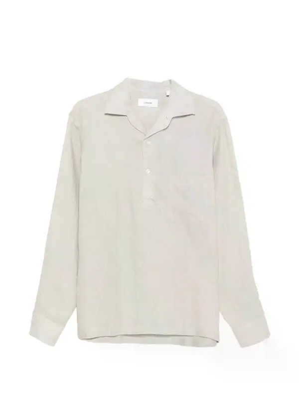 LARDINI Button-up Pocket T-shirt - Neutrals