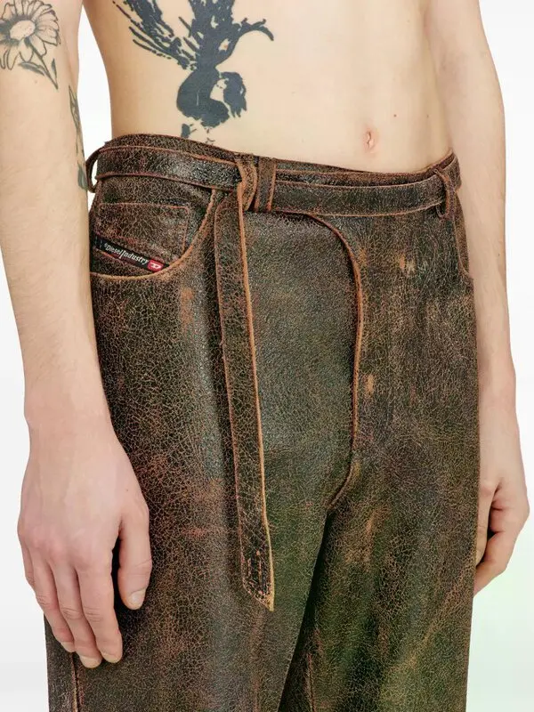 DIESEL® P-nuri Leather Trousers