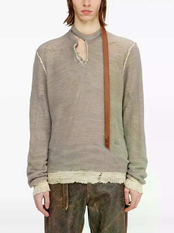 DIESEL® K-daianeris Long Sleeve Sweater - Neutrals