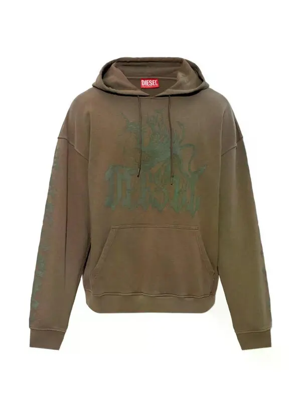 DIESEL S-griffon Graphic Hoodie - Brown