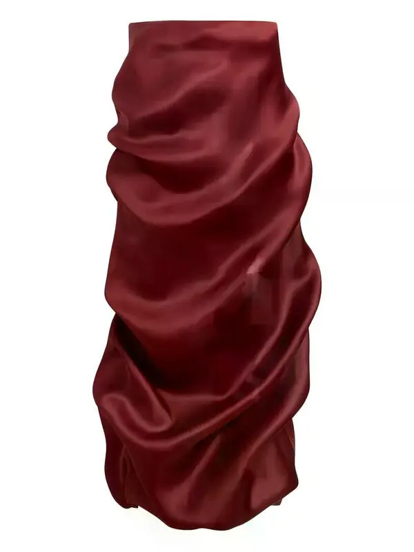 Khaite Olula Draped Skirt - Red
