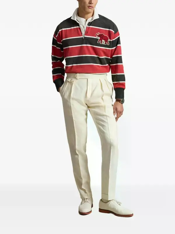 Polo Ralph Lauren Elephant-patch Striped Polo Shirt