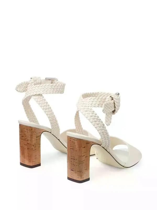JIMMY CHOO Rori Braided Block-heel Sandals - Neutrals