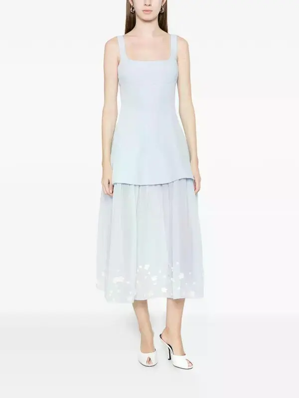 Stine Goya Floral-appliqué Midi Dress