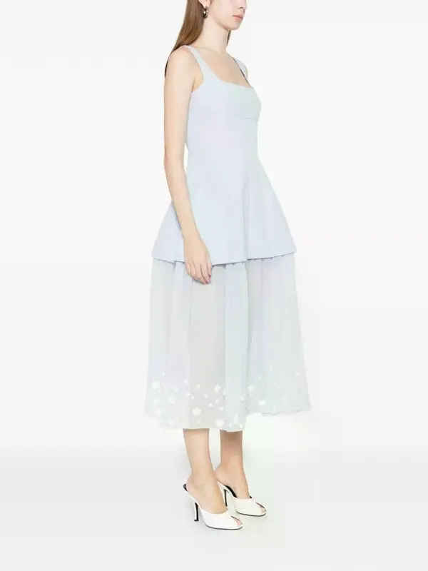 Stine Goya Floral-appliqué Midi Dress