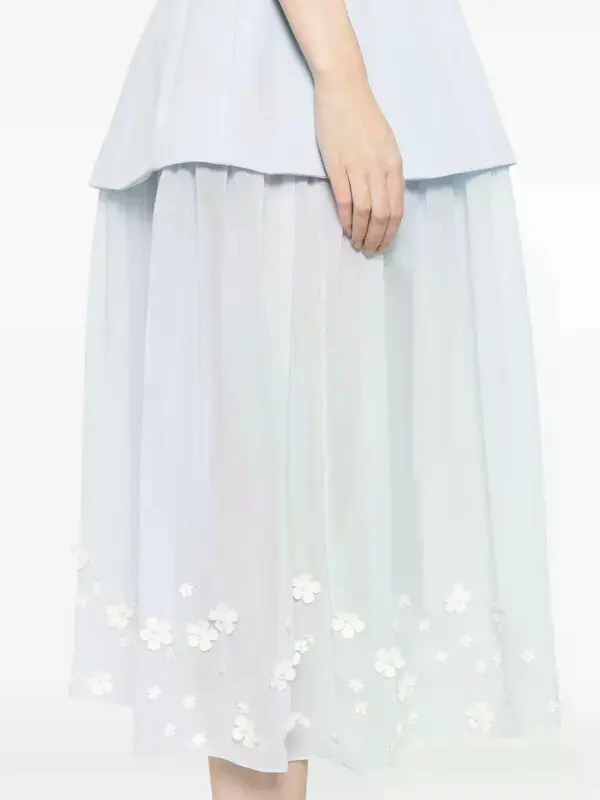 Stine Goya Floral-appliqué Midi Dress
