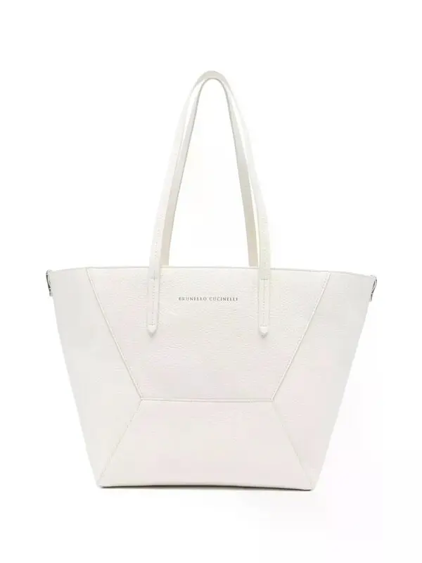 Brunello Cucinelli Grained Leather Tote Bag