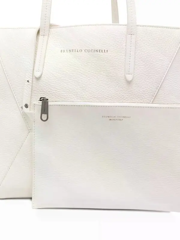 Brunello Cucinelli Grained Leather Tote Bag