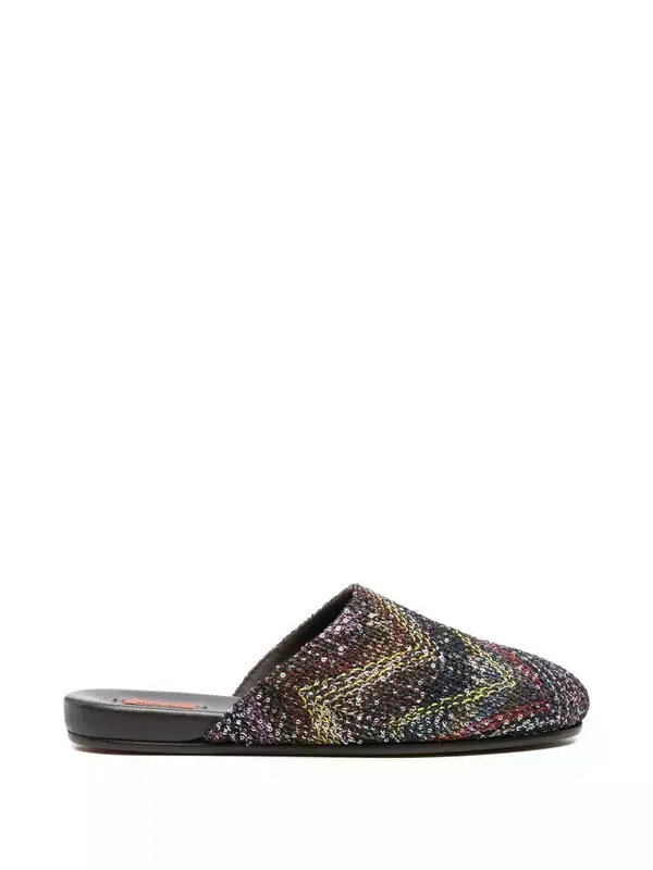 Missoni Sequin-embellished Flat Mules