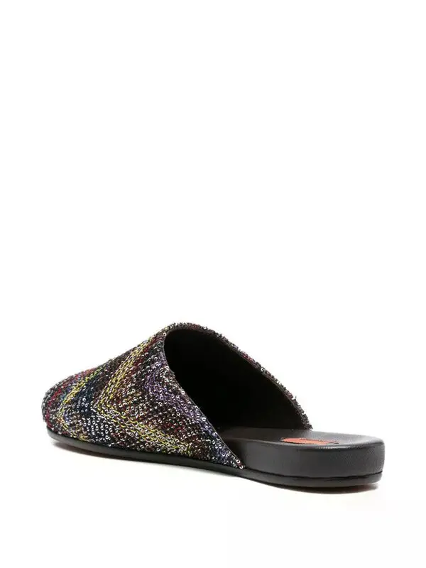 Missoni Sequin-embellished Flat Mules