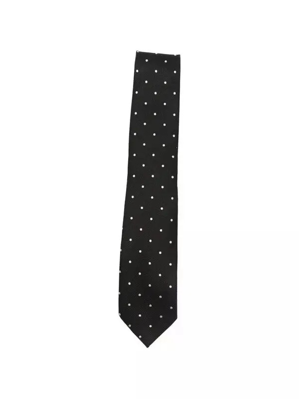 TOM FORD Polka-dot Tie - Black