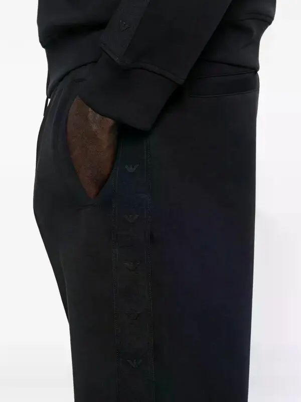 Emporio Armani Side Trim Trousers - Black