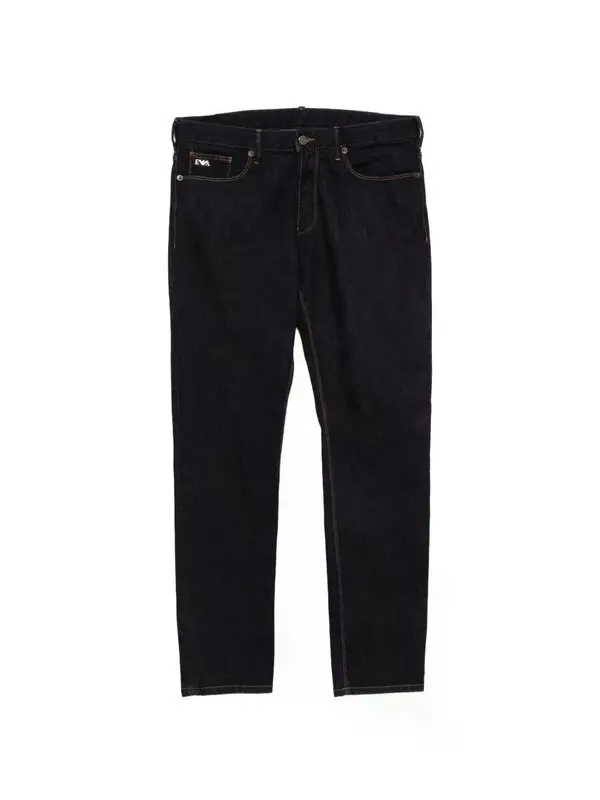 Emporio Armani Logo Patch Five-pocket Jeans