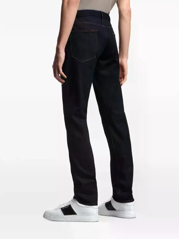 Emporio Armani Logo Patch Five-pocket Jeans - Blue
