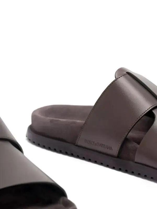 Dolce & Gabbana Logo-detail Sandals - Brown