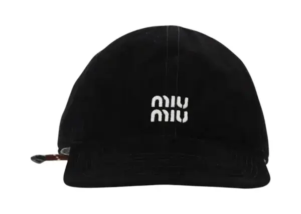 Miu Miu Logoembroidered Baseball Cap - Black