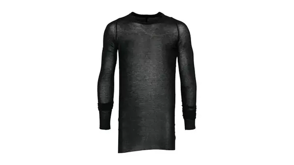 Rick Owens Rib Long Sleeves T-shirt - Black