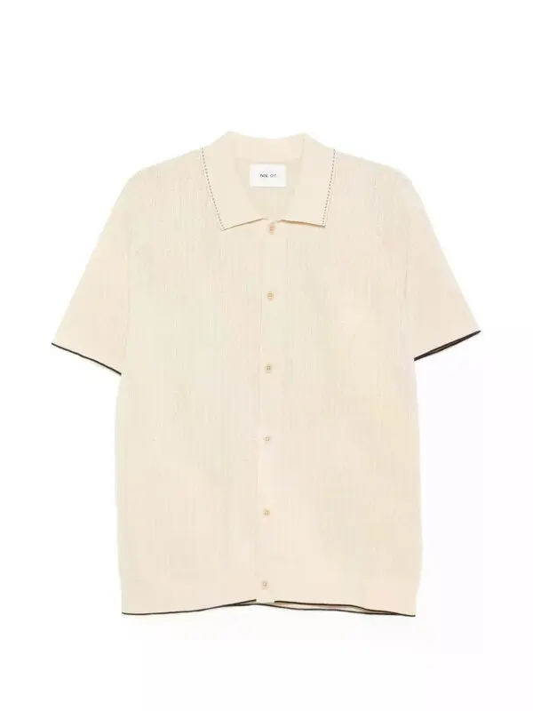 Nn07 Nalo Buttoned Polo Shirt - Neutrals