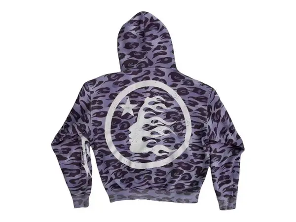 HELLSTAR Cheetah Zipup Hoodie - Purple