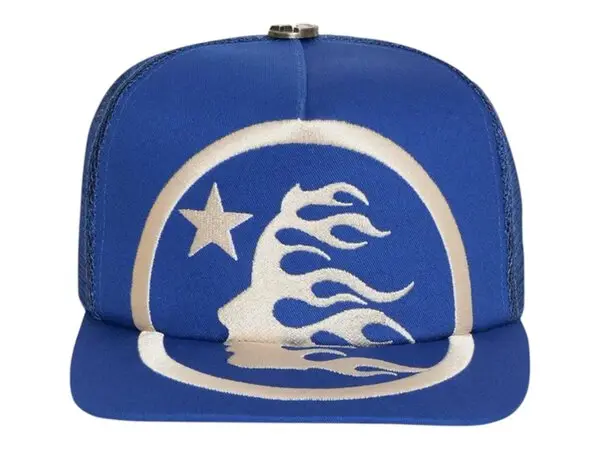 HELLSTAR Big Logo Trucker Snapback Hat - Blue