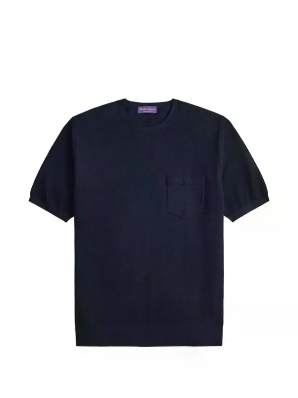Ralph Lauren Purple Label Short-sleeve Knitted T-shirt - Blue