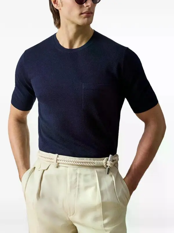 Ralph Lauren Purple Label Short-sleeve Knitted T-shirt - Blue