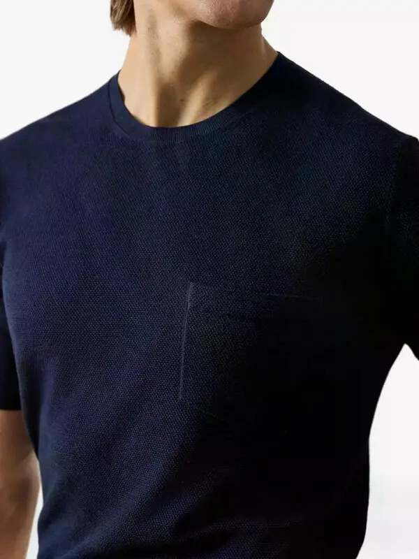 Ralph Lauren Purple Label Short-sleeve Knitted T-shirt - Blue