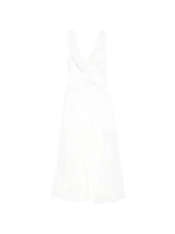 Simkhai Vivianne Pleated Midi Dress - White
