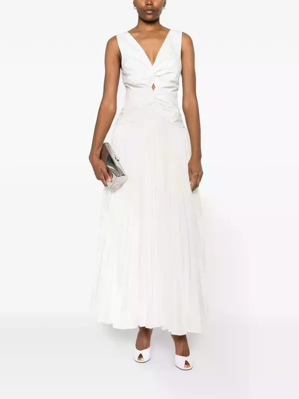 Simkhai Vivianne Pleated Midi Dress - White