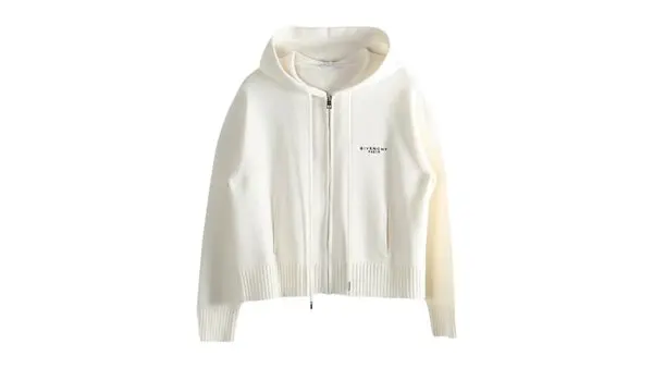 Givenchy Zip Up Cardigan - Ivory
