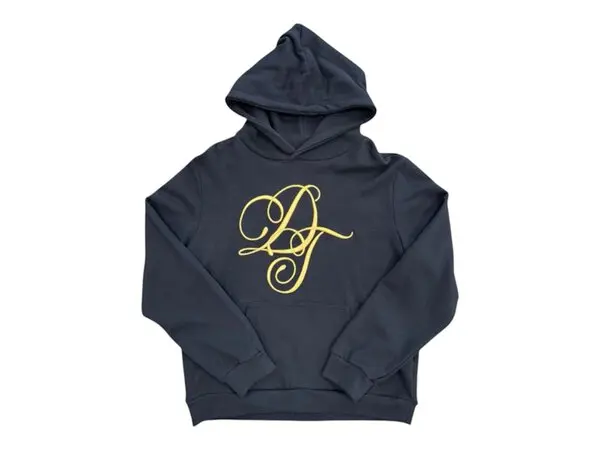 DENIM TEARS Metallic Gold Script Hoodie