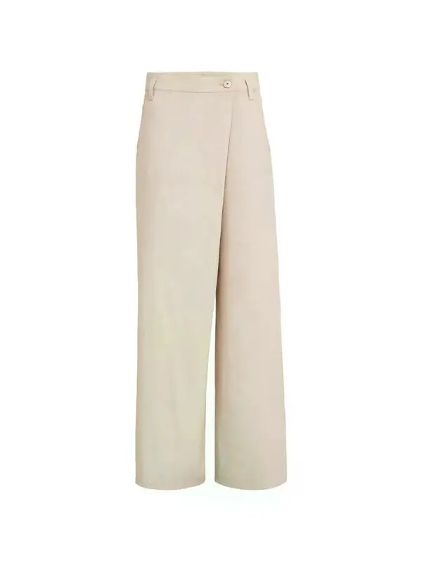 Brunello Cucinelli Palazzo Pants With Monili Detail - Neutrals