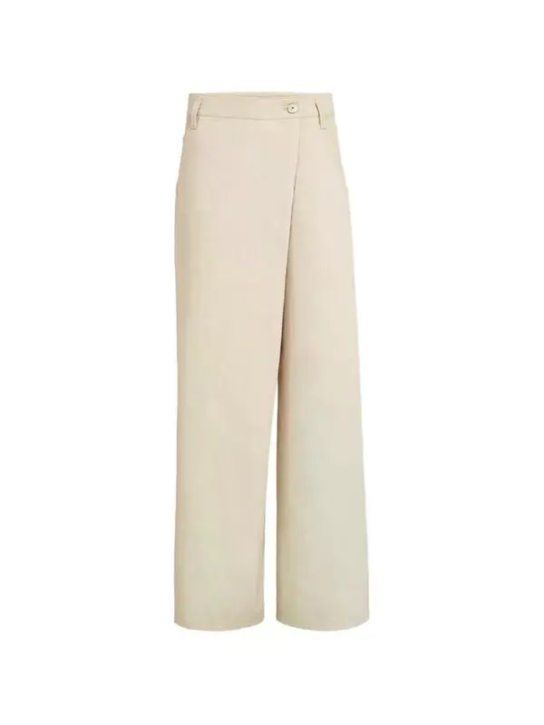 Brunello Cucinelli Palazzo Pants With Monili Detail - Neutrals