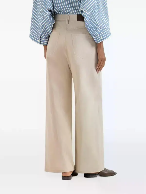 Brunello Cucinelli Palazzo Pants With Monili Detail