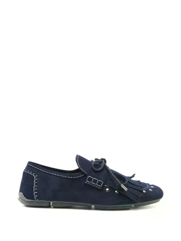 WALES BONNER Montego Tassel Suede Loafers