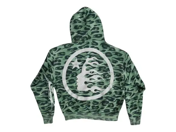 HELLSTAR Cheetah Zipup Hoodie - Green