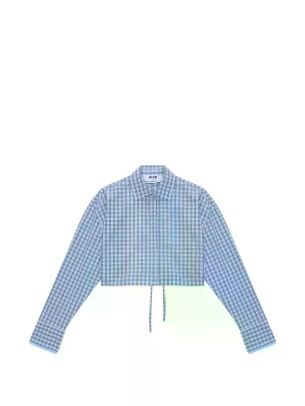 MSGM Tie-fastening Shirt - Blue