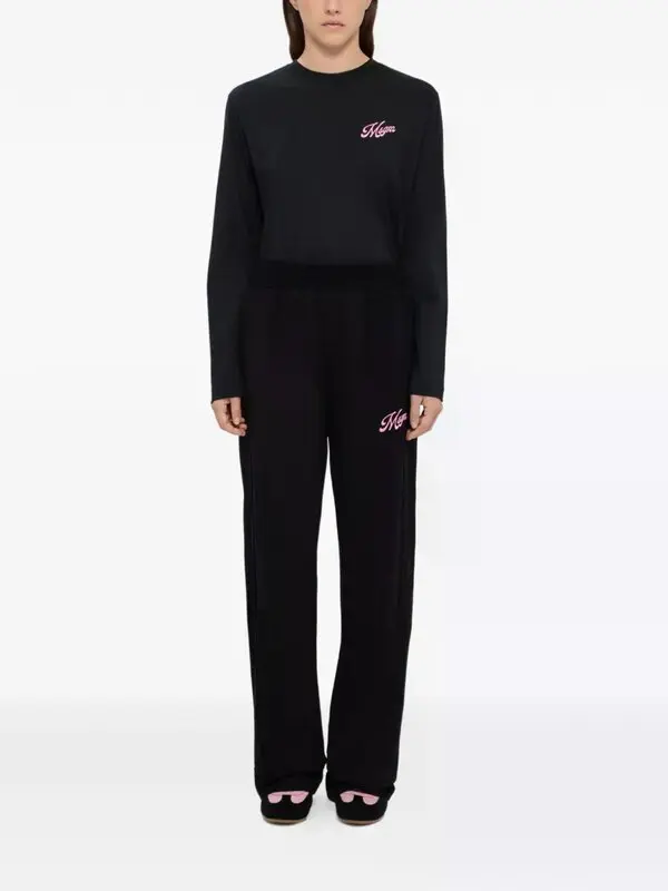 MSGM Logo Embroidered Track Pants