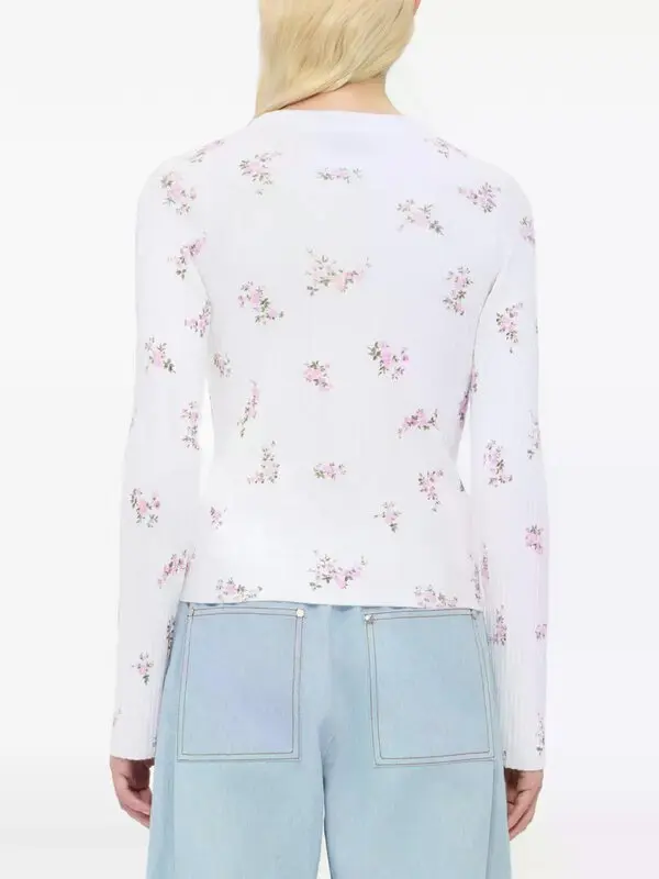 MSGM Floral Print Knitted Top