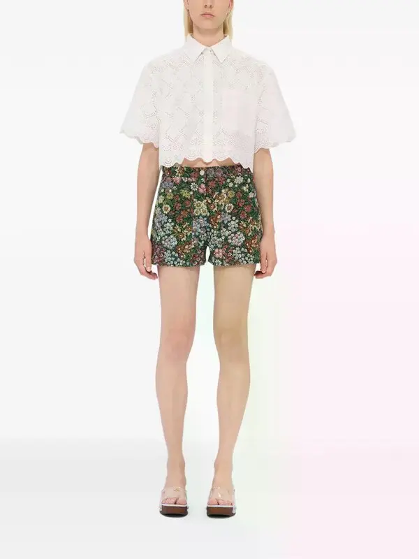 MSGM Floral Print Shorts