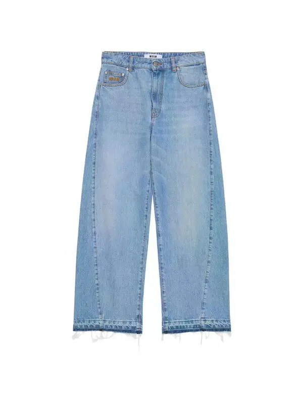 MSGM Frayed-hem Jeans