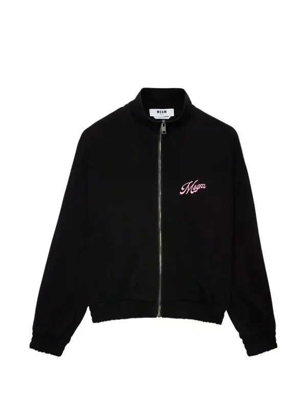 MSGM Embroidered Zip Sweatshirt