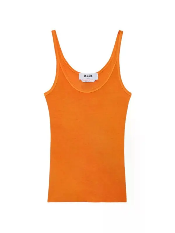 MSGM Ribbed Tank Top - Orange
