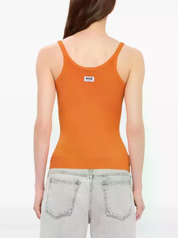 MSGM Ribbed Tank Top - Orange
