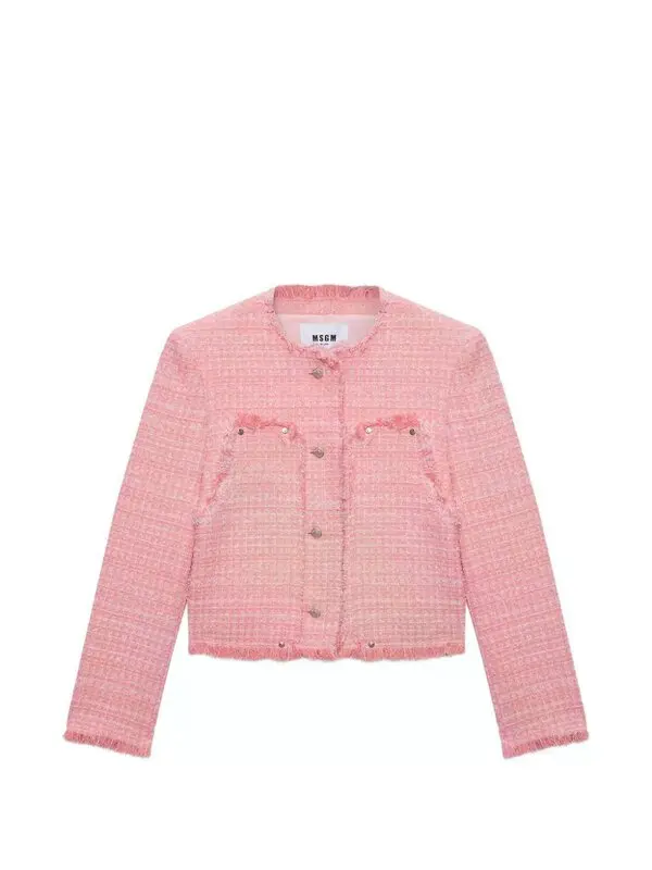 MSGM Frayed Jacket - Pink