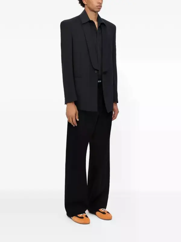 MSGM Drawstring-fastening Logo-waistband Trousers