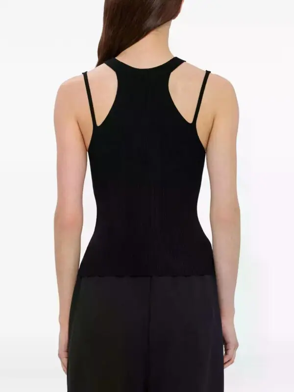 MSGM Cut-out Ribbed Tank Top