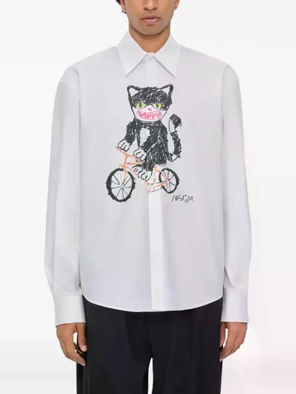 MSGM Cat-print Shirt