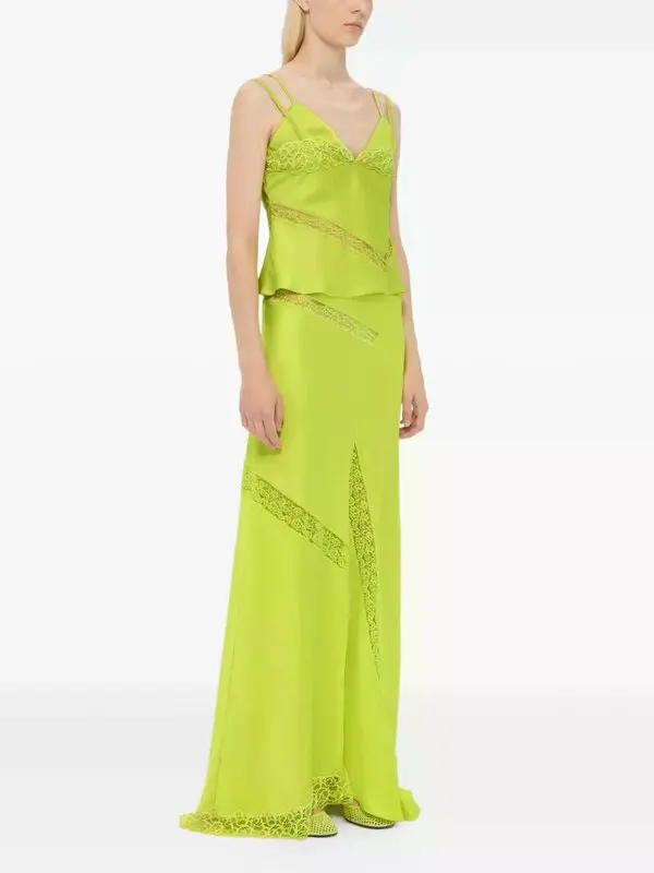 MSGM Lace Panelled Maxi Skirt