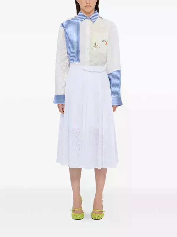 MSGM Eyelet Midi Skirt